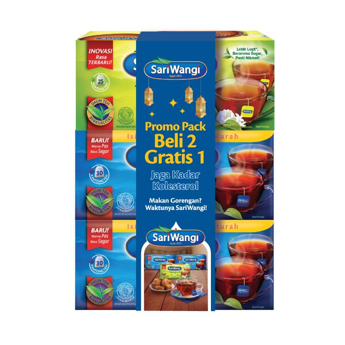 Jual Promo pack Beli 2 Sariwangi Teh Hitam Asli 1.85 g - 30 Pcs Free ...