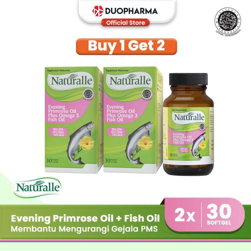 Promo Naturalle Evening Primrose Oil + Fish Oil 1000mg - 30 Softgel ...