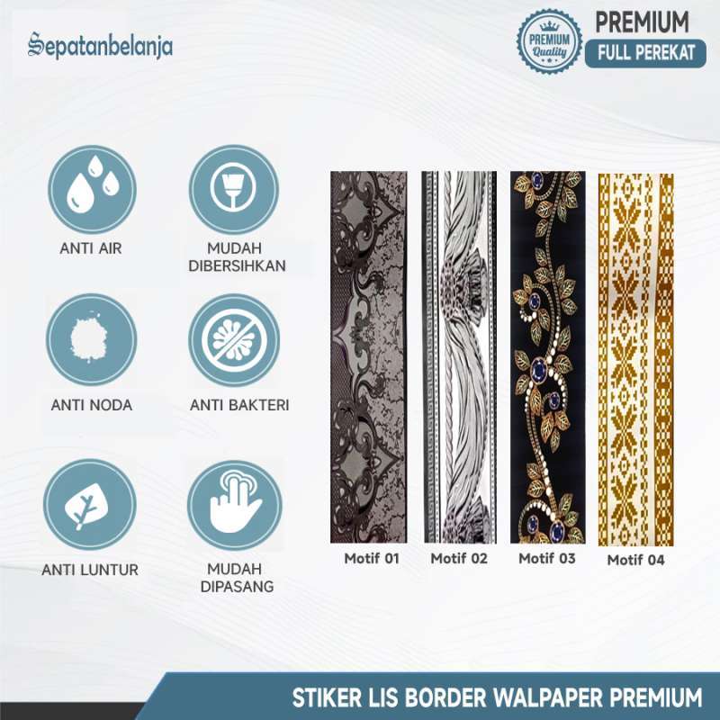 Promo Stiker Dinding Lis Border - (0164) - Premium Full Adhesive Diskon ...
