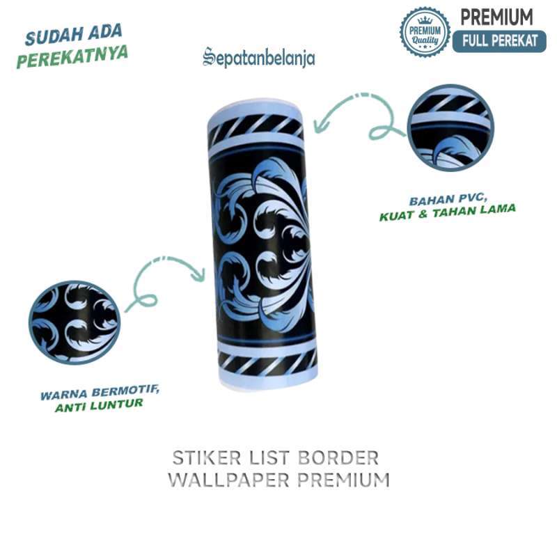 Promo Stiker Dinding List Border 001-4 Premium Full Perekat - Dekorasi ...