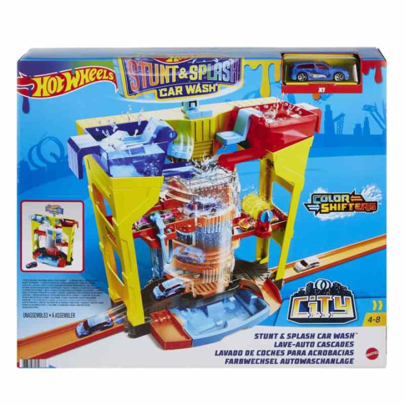 Promo Hot Wheels Stunt & Splash Car Wash Playset GRW37 Diskon 20% di ...