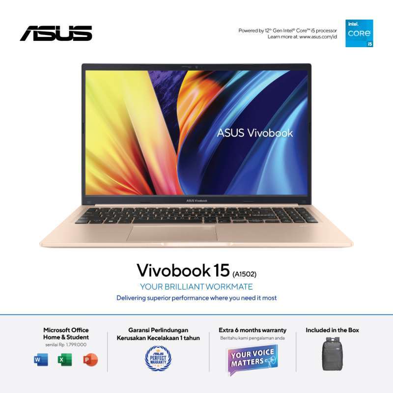 Jual Asus Vivobook 15 A1502ZA-VIPS551 Laptop [Intel Core i5-1235U/8GB DDR4/512GB SSD/Intel UHD ...