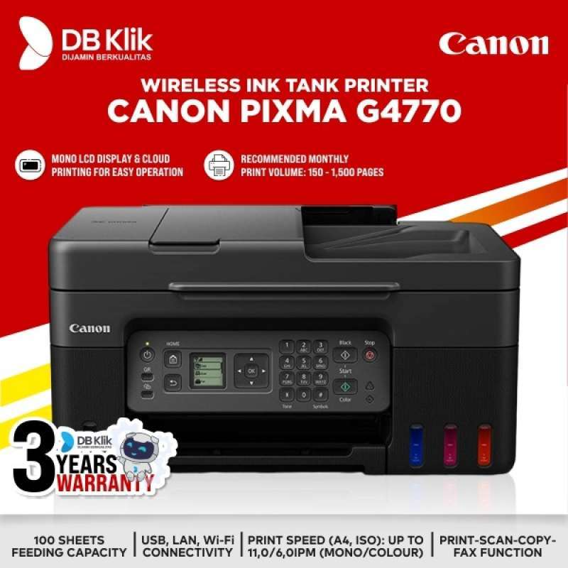 Jual Printer Canon Pixma G4770 Print Scan Copy Fax - Canon G4770 Di ...