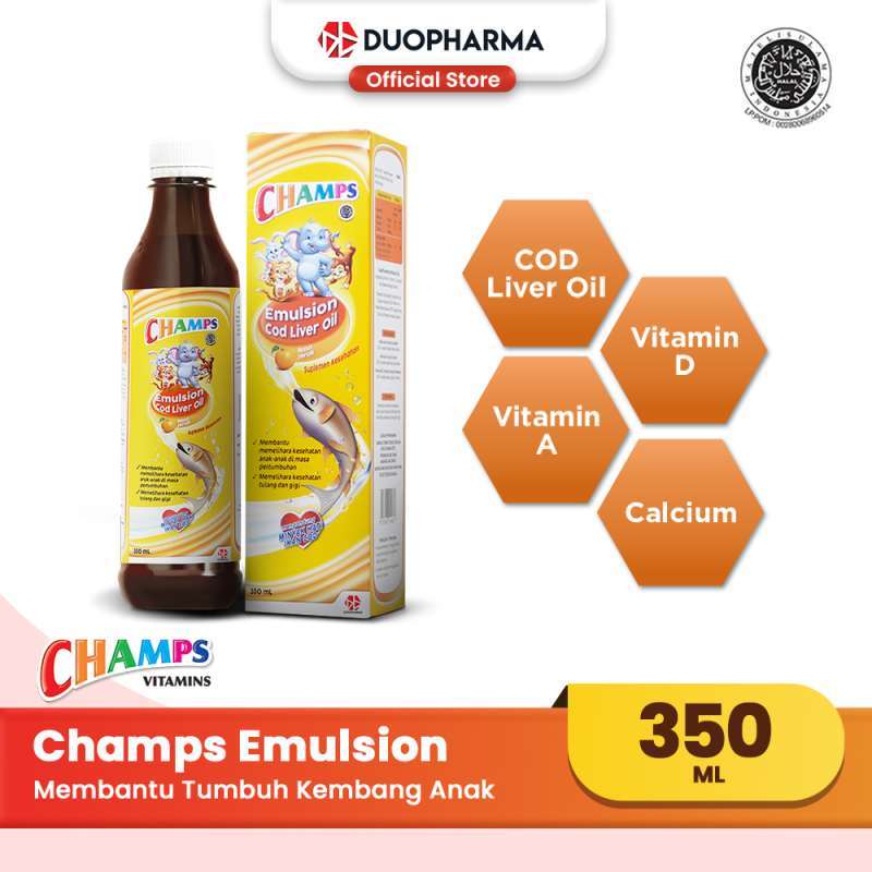 Jual [buy 1 Get 1 Free] Champs Emulsion 350ml Vitamin Multivitamin Anak ...