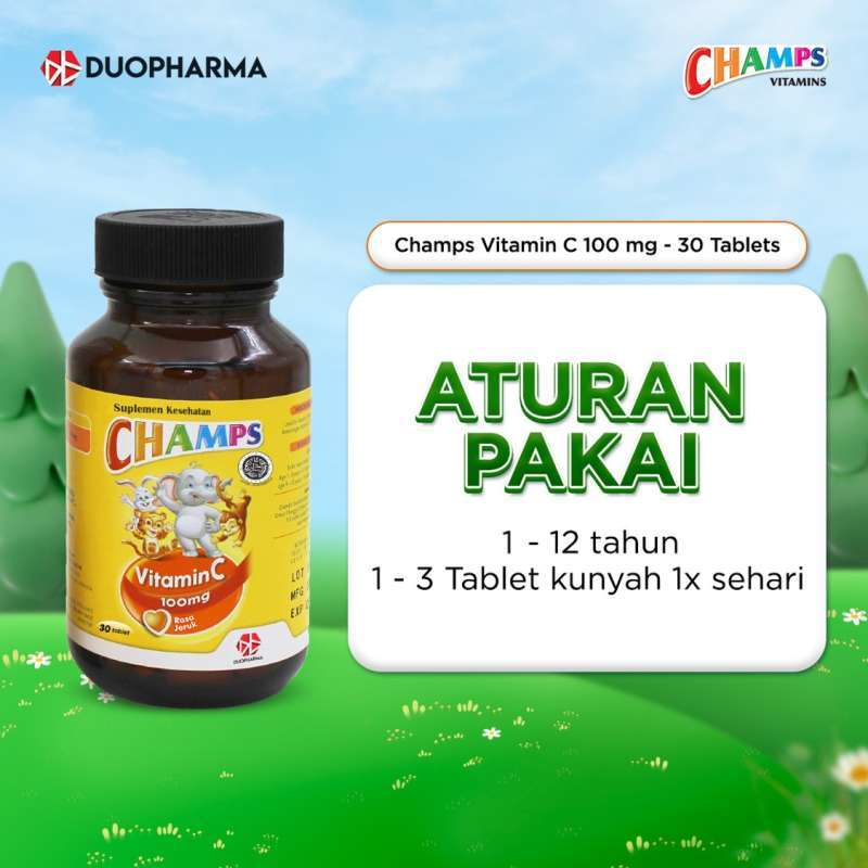 Promo Champs Vitamin C 100mg - 30 Tablets Diskon 30% Di Seller ...