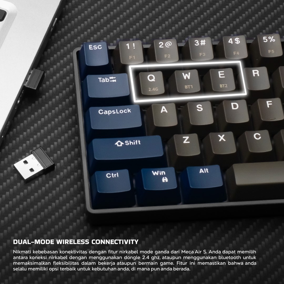 Promo Keyboard Gaming Digital Alliance 65% Wireless Bluetooth Dual Mode ...