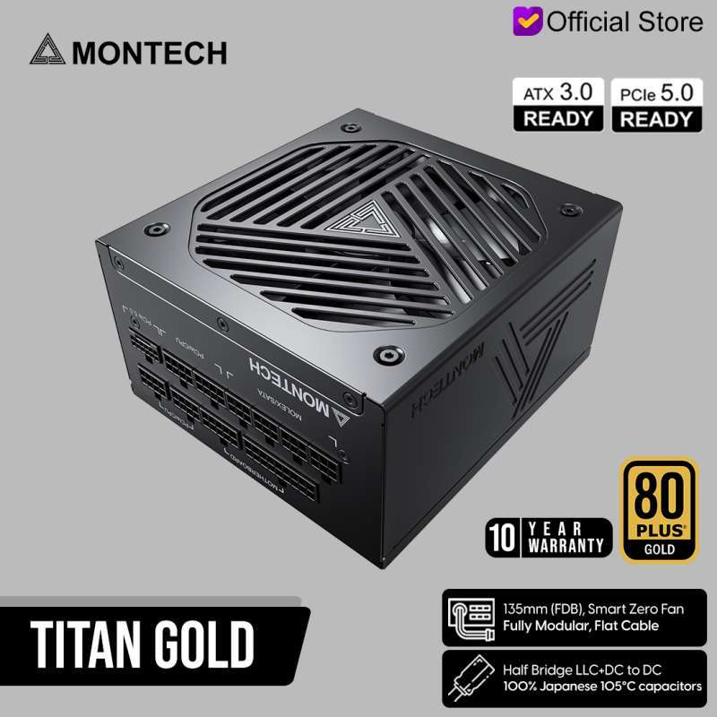 Jual MONTECH TITAN GOLD 1000W 80 Plus Gold Fully Modular PCIe 5.0 ATX PSU di Seller Gamer's ...