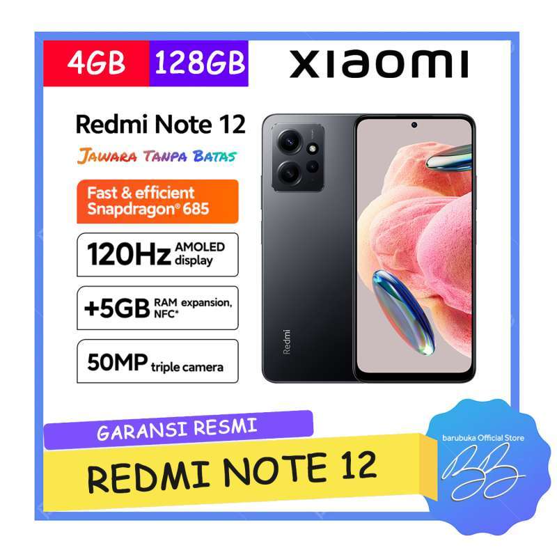 Jual Xiaomi Official Redmi Note 12 (4GB/128GB) 50MP Triple Kamera 120Hz ...