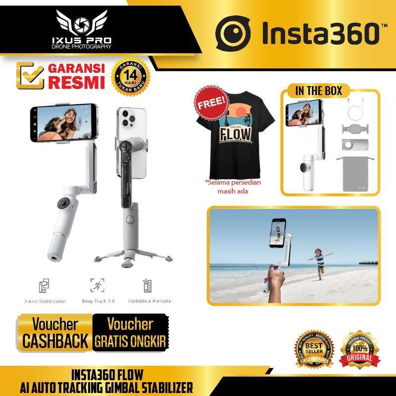 Promo Insta360 Flow Ai Auto Tracking Gimbal Stabilizer / Insta Flow 360 Diskon 14% Di Seller ...
