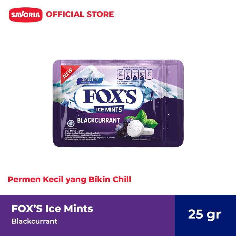Jual Bandung - FOX'S Ice Mints Blackcurrant Sachet - Permen Bebas Gula ...