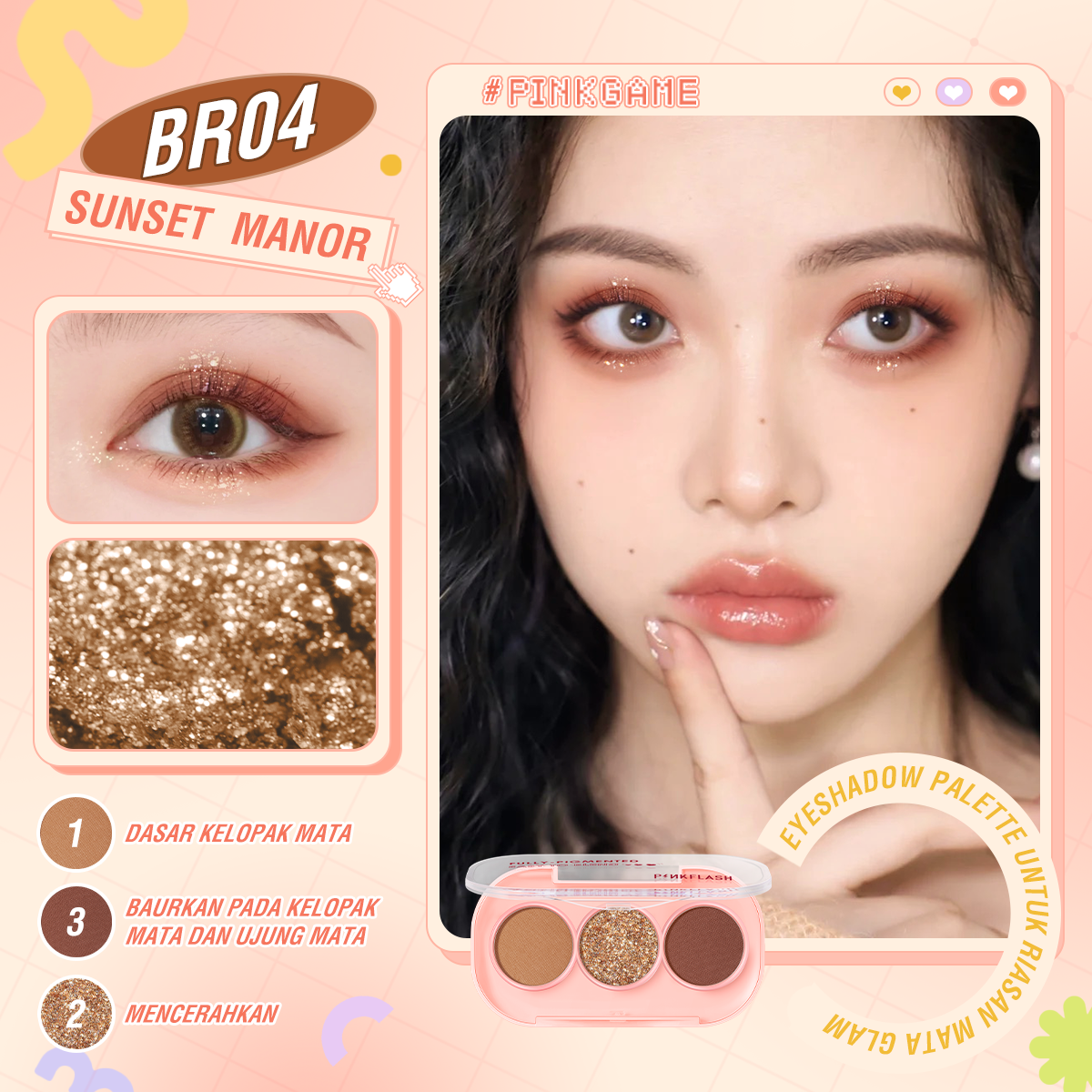 Jual [last Chance] - Pinkflash 3 Pan Eyeshadow Di Seller Pink Flash ...