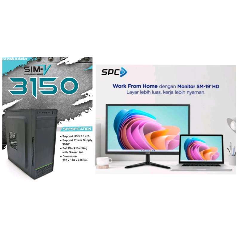 Jual Rakitan Komputer Intel Core I3 Lga 1155 Plus Monitor Siap Pakai Di Seller ...