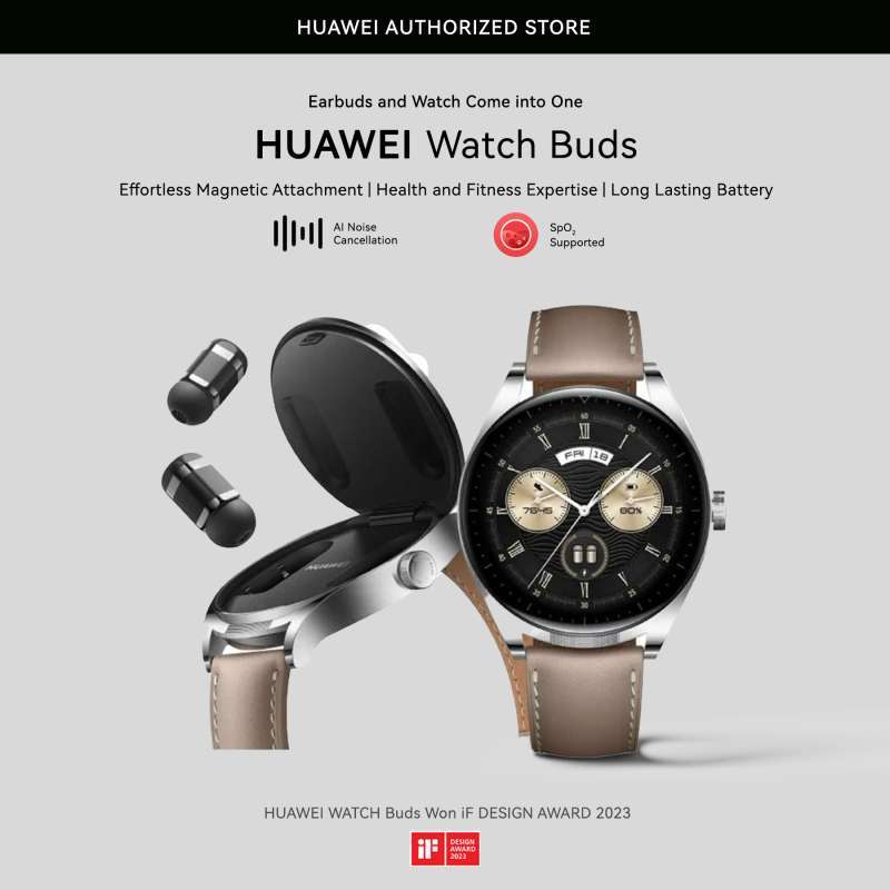 Promo Huawei Watch Buds [ First Earbuds And Watch 2in1 ] Khaki Diskon ...