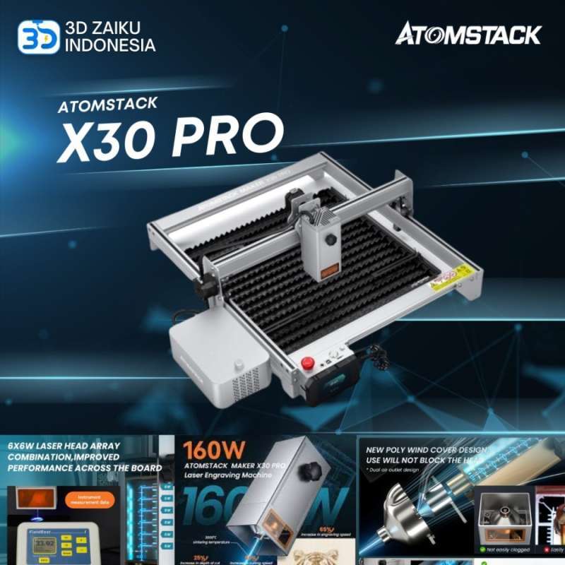Jual Original Atomstack X30 Pro 160W 6 Core Laser Cuting and Engraving di Seller 3D Zaiku ...