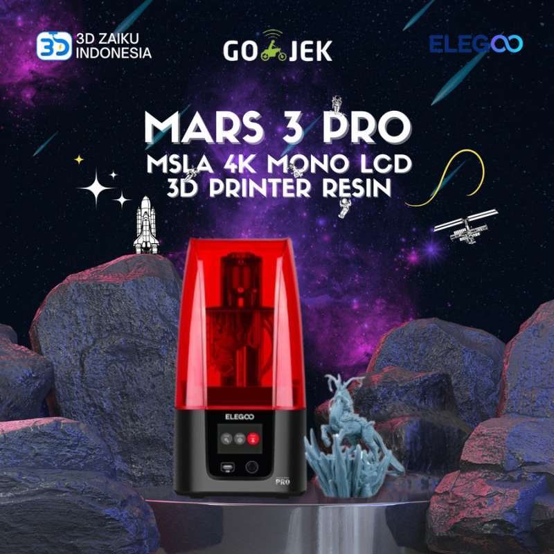 Jual Original ELEGOO Mars 3 Pro MSLA 4K Mono LCD 3D Printer Resin di ...