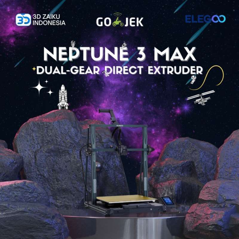 Promo Original Elegoo Neptune 3 Max Dual-gear Direct Extruder 3d ...