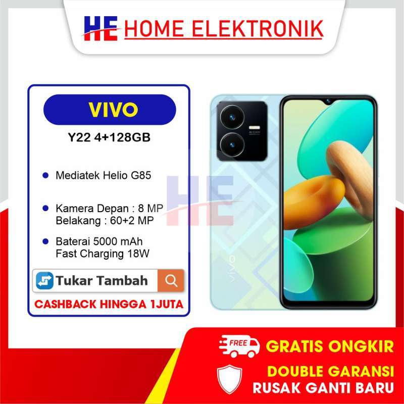 Promo Vivo Y22 4/128GB Garansi Resmi 1 Tahun Diskon 3% di Seller Home Elektronic - Pacar Keling ...