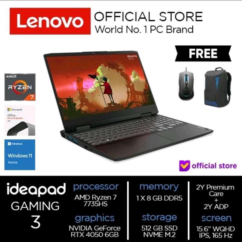 Jual Lenovo Ideapad Gaming Arh Jlid Amd Ryzen Hs Gb Gb Ssd Rtx Gb