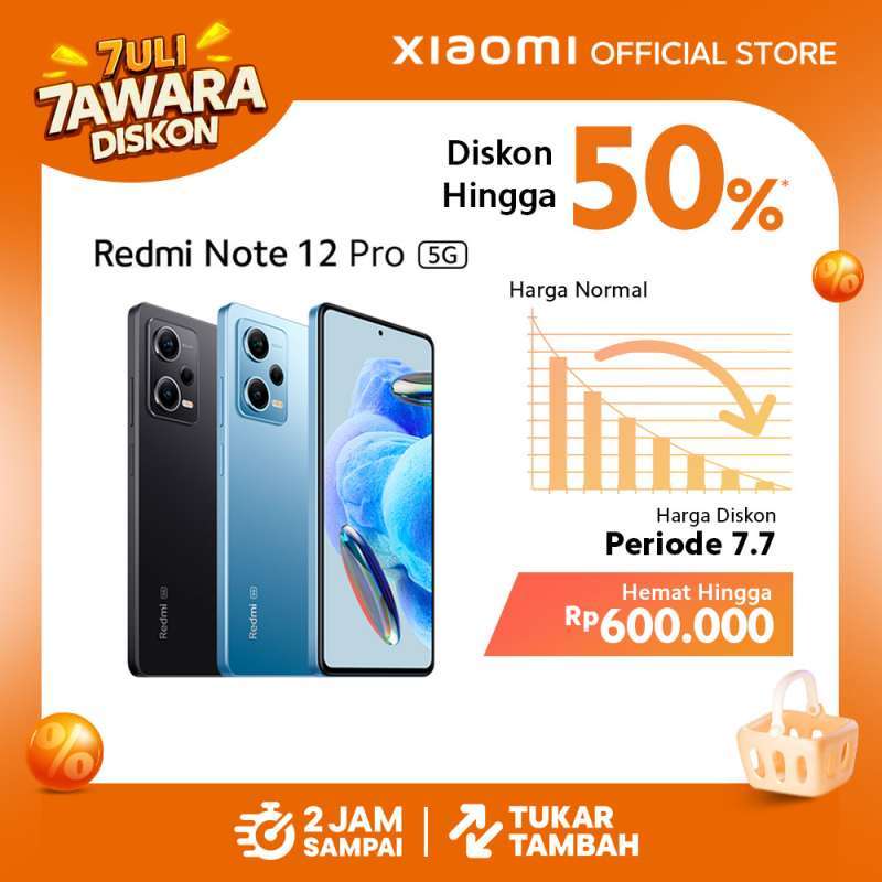Promo Xiaomi Official Redmi Note 12 Pro 5g (8gb+5gb/256gb) Kamera 50mp ...