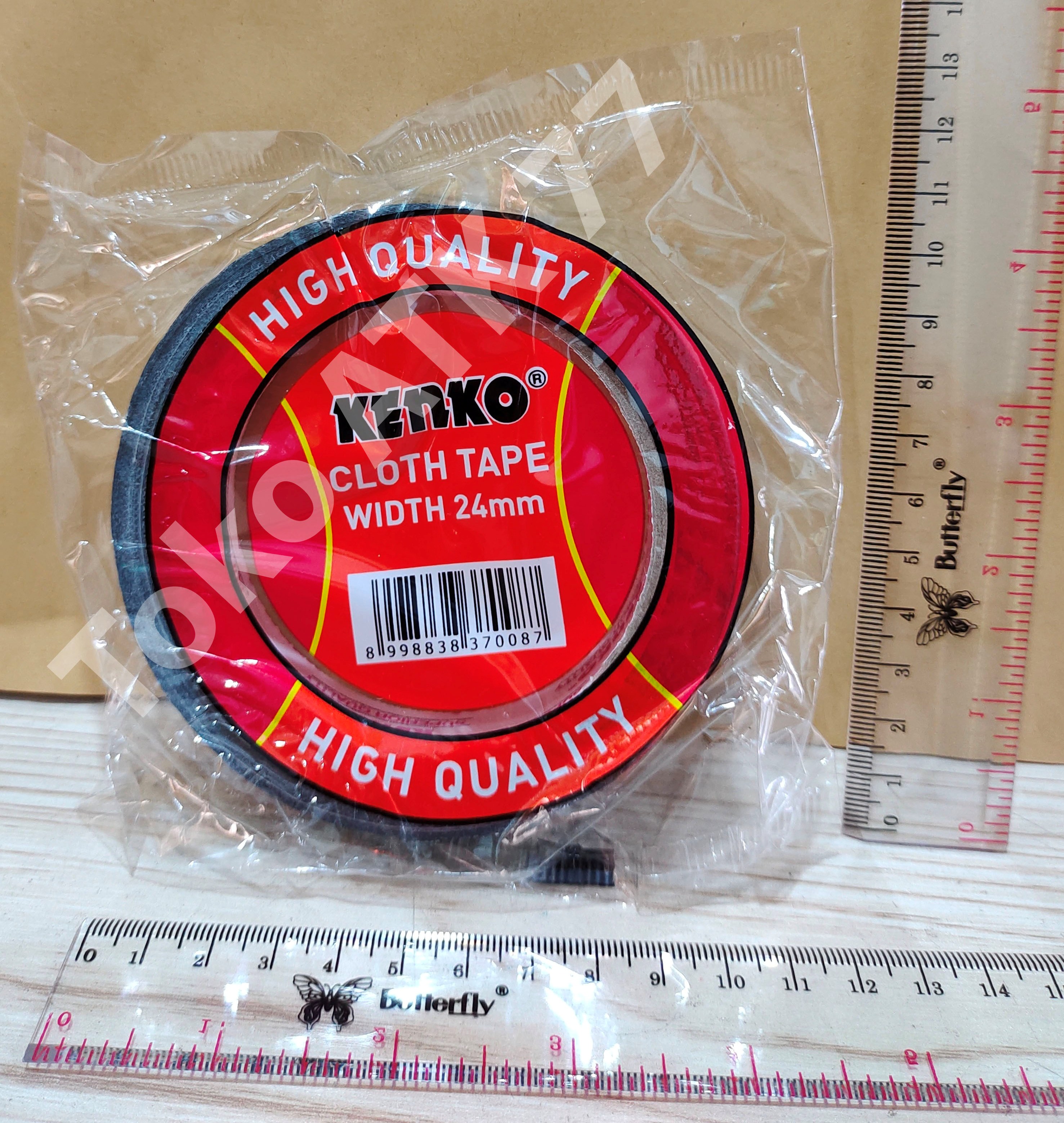 Jual Cloth Tape Lakban Plakban Hitam Jilid Kliping Kenko 1 1 inch 24 mm ...