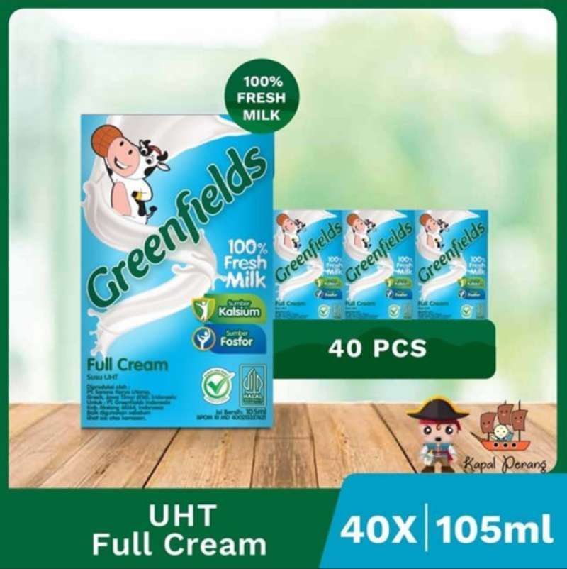 Jual Greenfields Uht Full Cream 125ml 1 Karton Isi 40 Pcs/greenfields ...