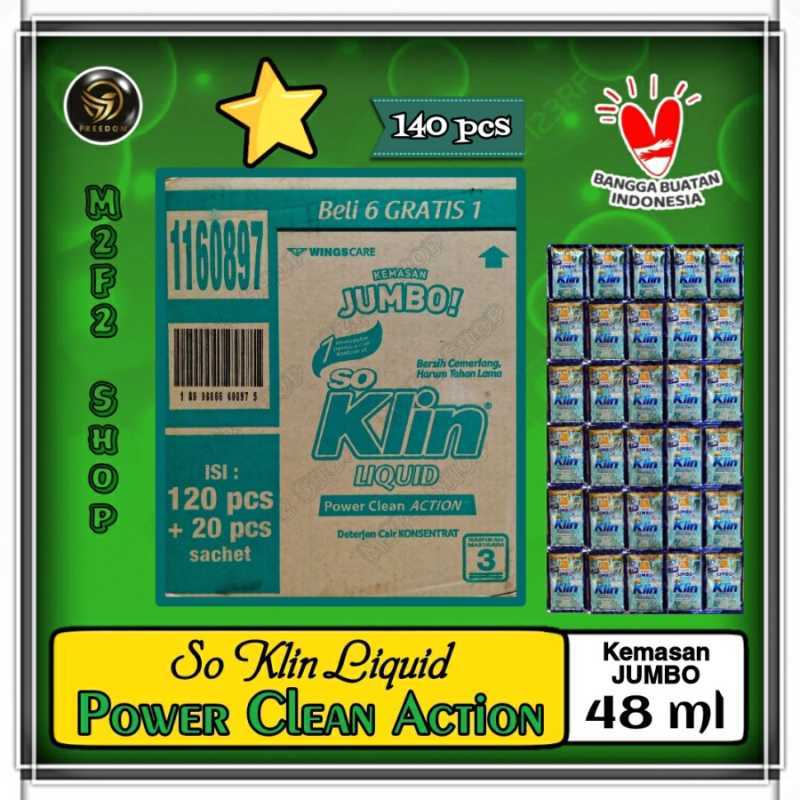 Promo So Klin Liquid Power Clean Action Kemasan Jumbo Sachet - 43 Ml ...