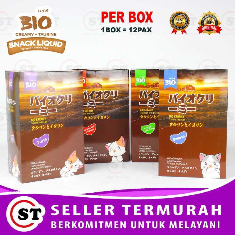 Promo Makanan Kucing Bio Creamy Treats 15g Cemilan Snack Kucing 15gr No ...