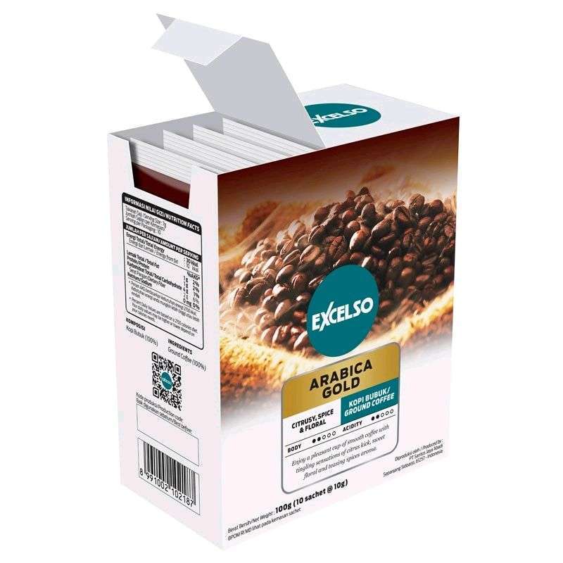 Jual Excelso Arabica Gold - Bubuk Folding Box (10 sachet x 10 gram) di ...