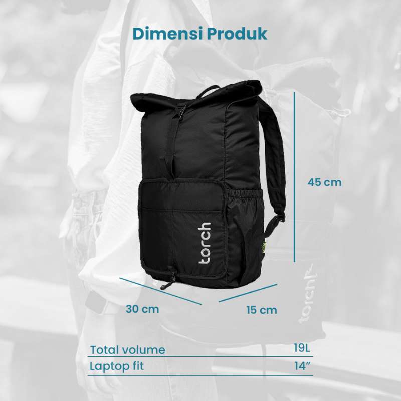 Promo Torch Tas Ransel Punggung Lipat Pria Wanita Foldable Backpack ...
