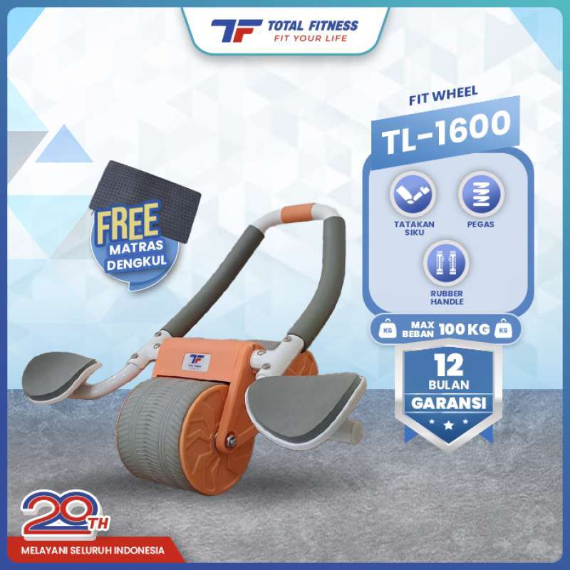 Promo Total Fitness Fit Wheel Tl-1600 Ab Wheel Roller Alat Olahraga ...
