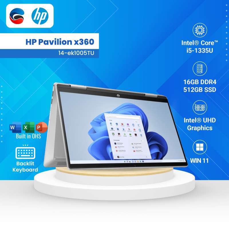 Promo Hp Laptop Pavilion X360 14 Ek1005tu Intel Core I5 16gb 512gb ...