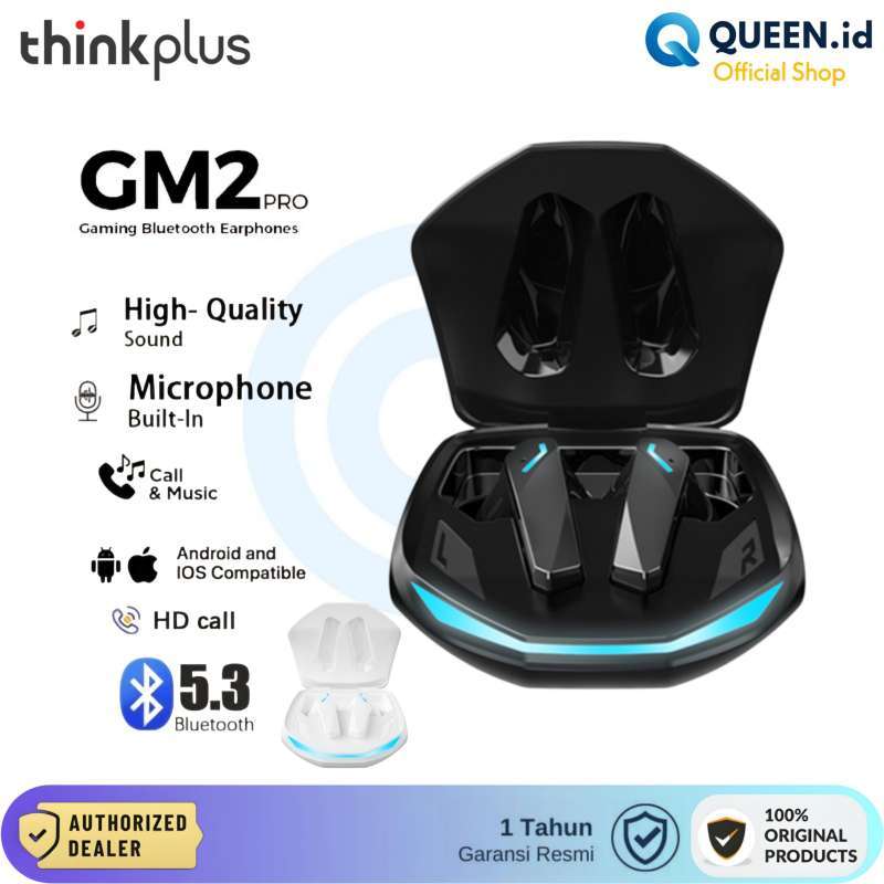 Promo Lenovo Thinkplus Gm2 Pro Tws Wireless Earbuds Headset Bluetooth Gaming Bt 5.3 Diskon 2% Di ...
