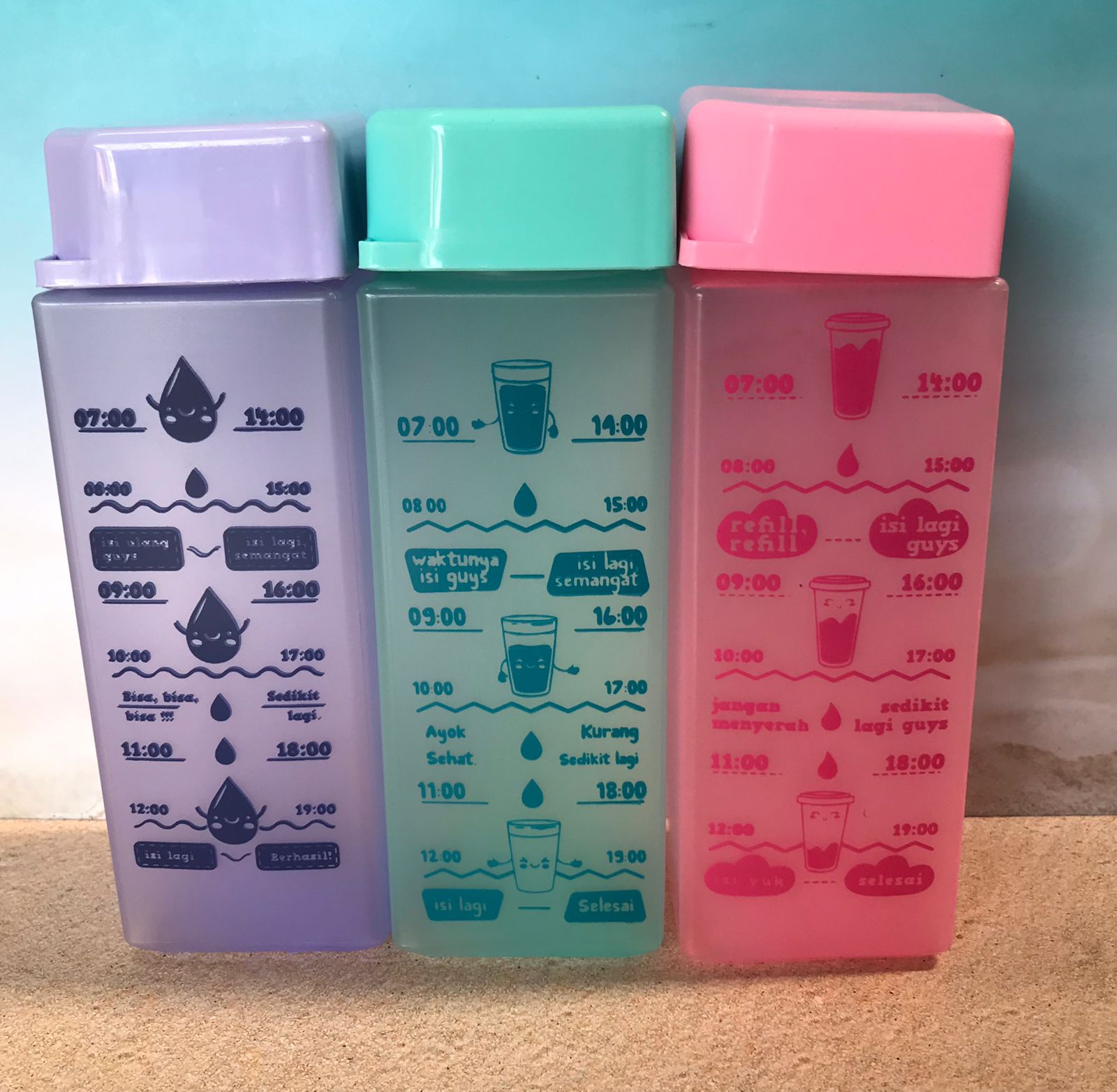Jual Biggy 450 Ml Kotak My Bottle Botol Minum Kotak Plastik Souvenir Di ...
