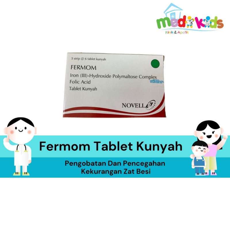 Jual Fermom Tablet Kunyah - Pengobatan & Pencegah Kekurangan Zat Besi ...