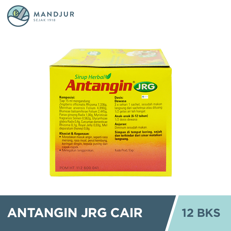 Jual Antangin Jrg Cair 12 Sachet - Sirup Masuk Angin, Meriang, Mual ...