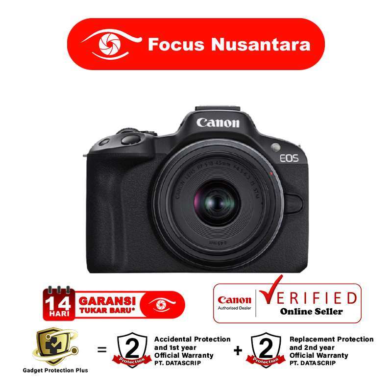 Promo FOCUS NUSANTARA - Canon EOS R50 Body / R 50 kit 18-45mm / Double ...
