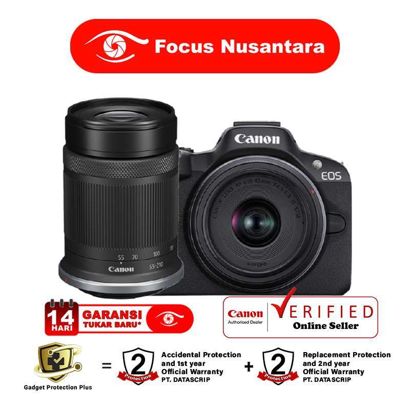 Promo Focus Nusantara - Canon Eos R50 Body / R 50 Kit 18-45mm / Double Kit 55-210mm Resmi Diskon ...