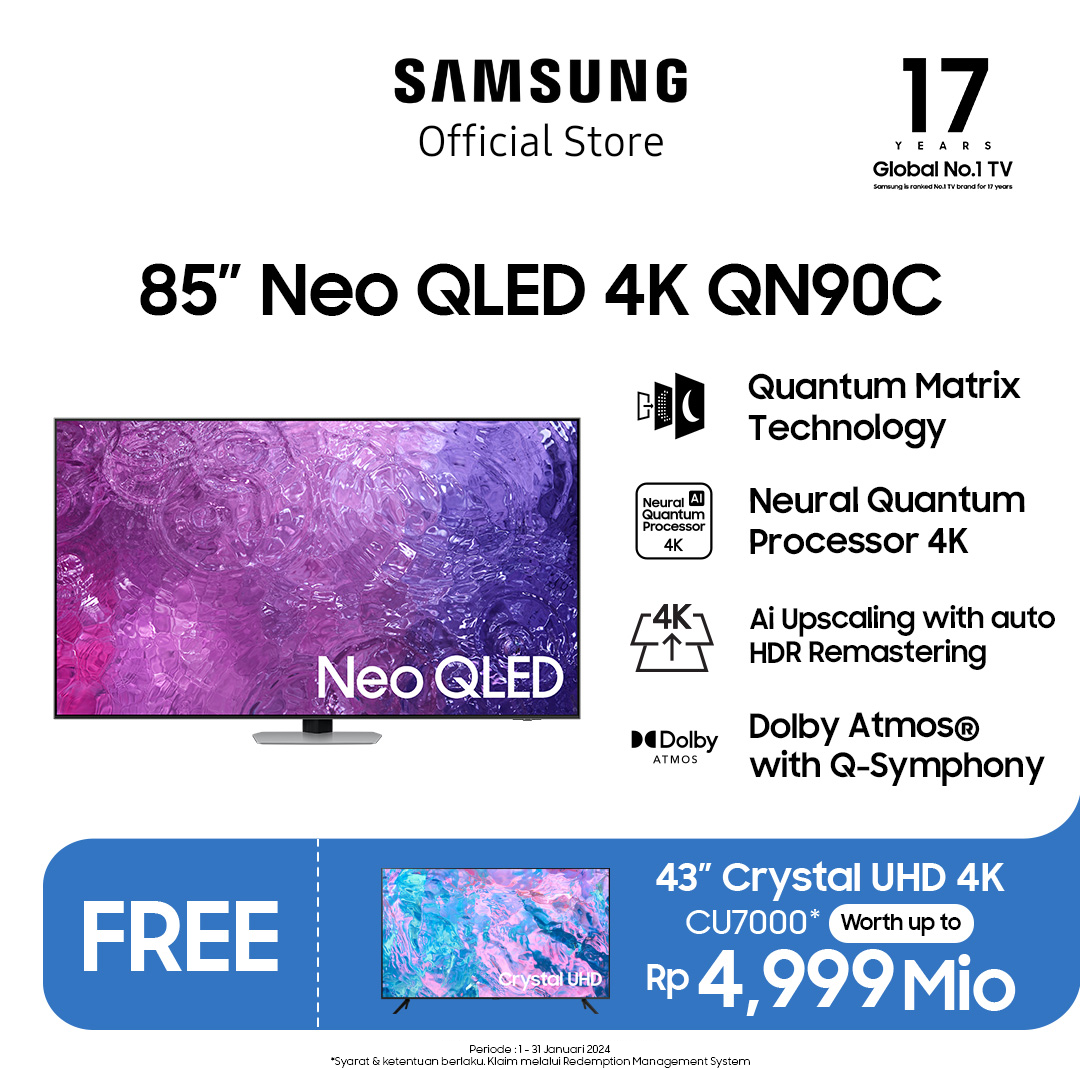 Jual Samsung Smart Tv 85 Inch Neo Qled 4k Qn90c Dengan Quantum Matrix ...