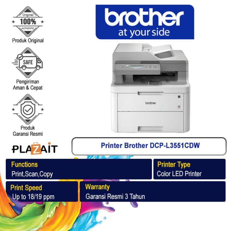 Jual Printer Brother Color Laser Multifunction DCP-L3551CDW di Seller PT. Primajaya Multi ...