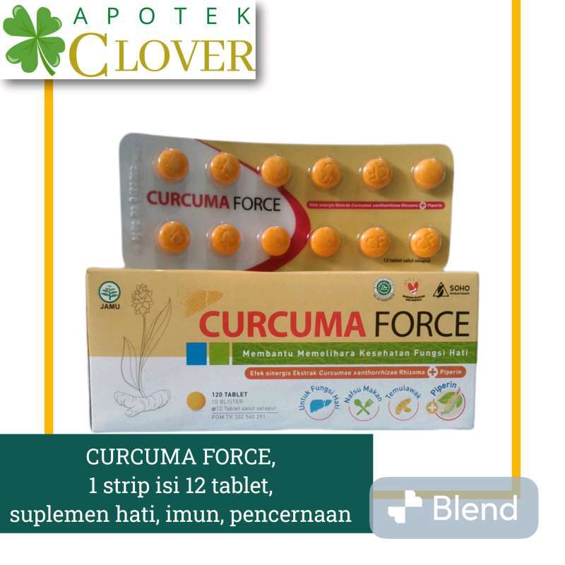 Jual Curcuma Force, 1 Strip Isi 12 Tablet, Suplemen Hati, Imun, Dan ...