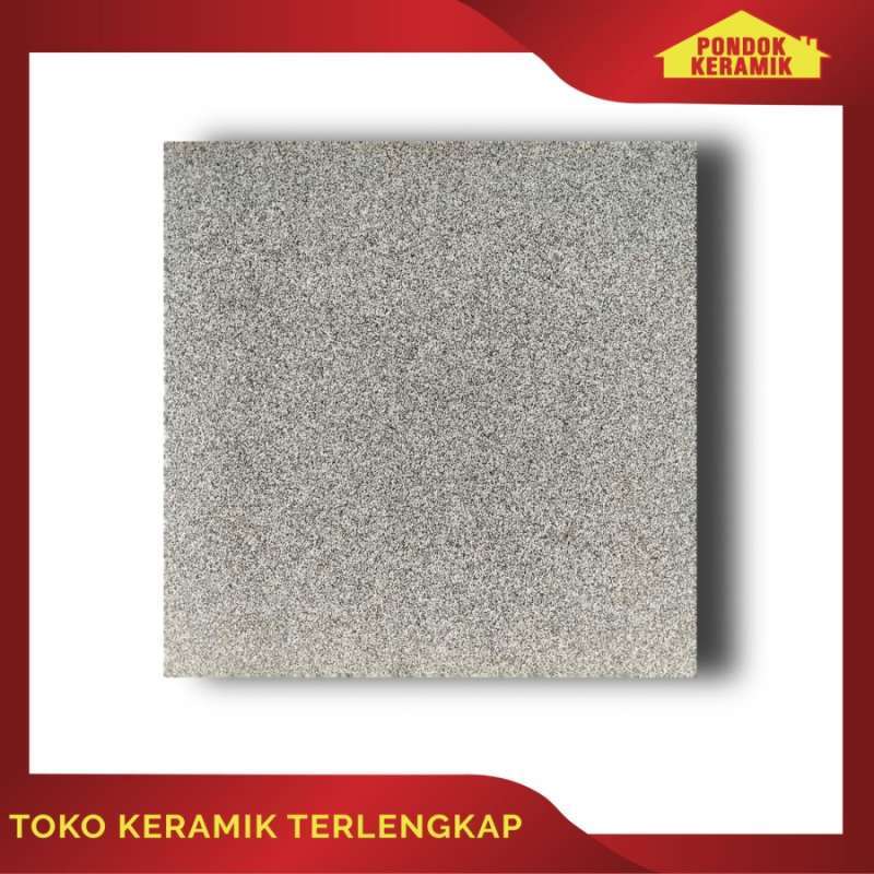 Jual KERAMIK LANTAI TERAS 40X40 GRANITI GREY di Seller PONDOK KERAMIK ...
