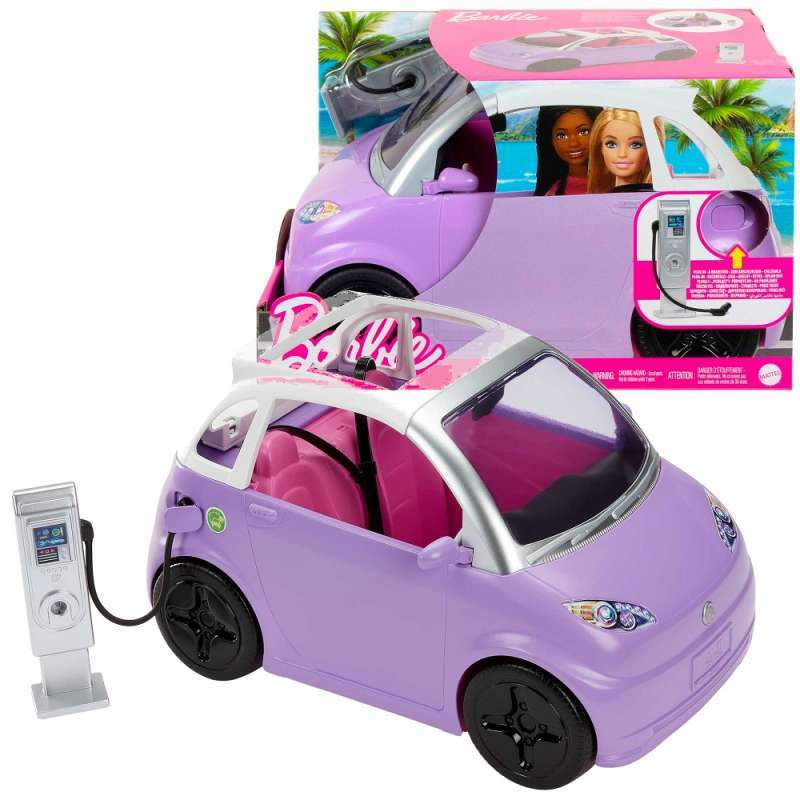 Promo Barbie Car Electric Vehicle Ev With Charging Station Hjv36 Diskon ...