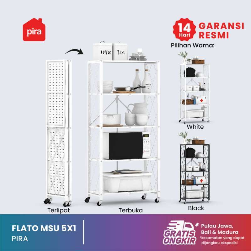 Promo Pira - Flato Msu 5x1 Rak Besi Lipat 5 Susun / Rak Dapur Serbaguna ...