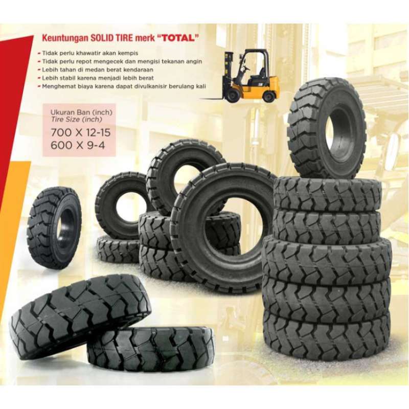 Jual Ban Forklift Ukuran 600 Ban Mati Solid Tire 600 X 9 Ban Buta Forklift Di Seller Toko Sinar ...