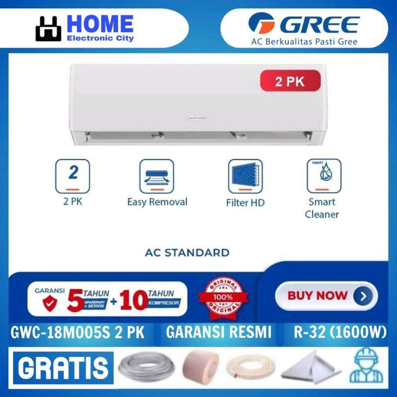 Jual Ac Gree Gwc-18moo5s [2 Pk] Standard Turbo Cooling R32 [garansi ...