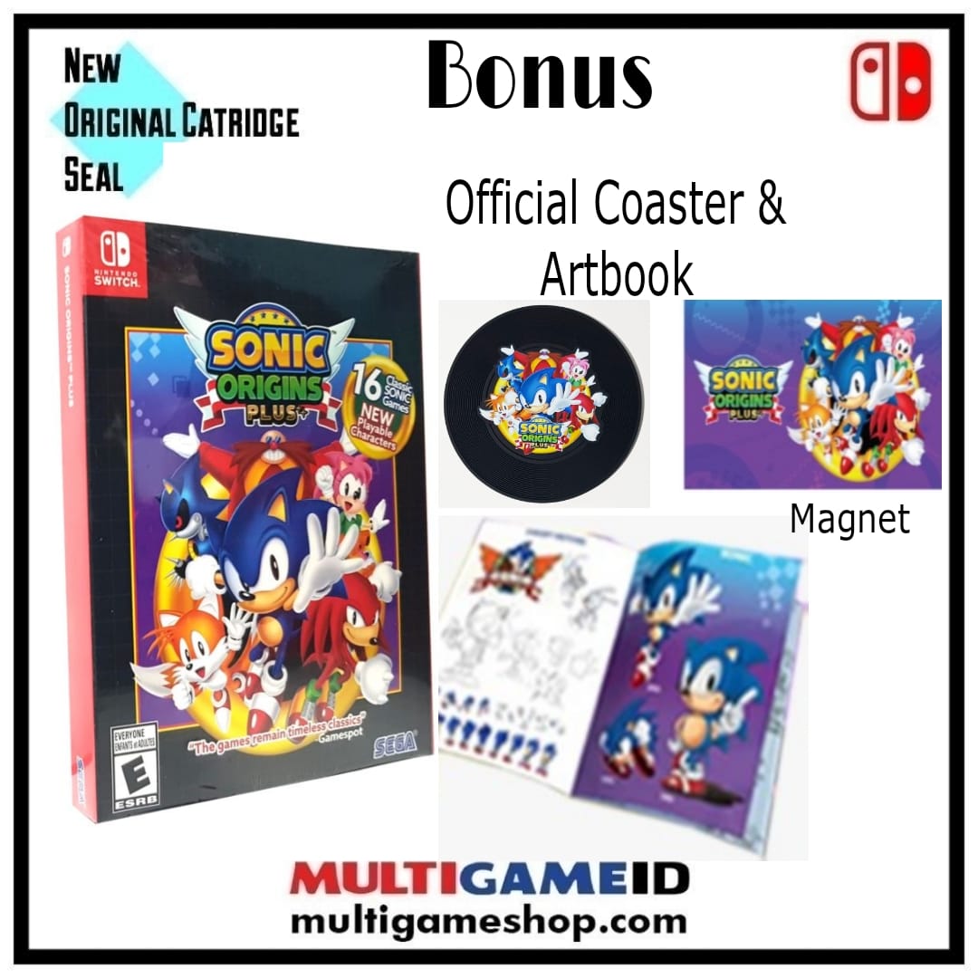 Jual Switch Sonic Origins Plus +Artbook +Coaster +Magnet English Usa ...