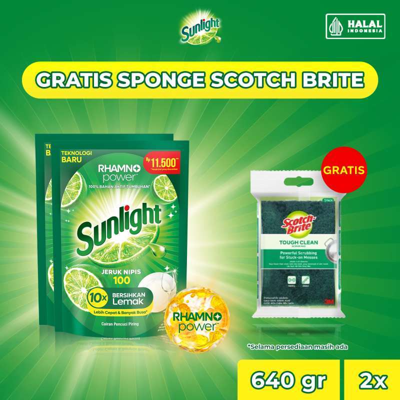 Promo Buy 2 - Sunlight Sabun Cuci Piring Cair Refill Jeruk Nipis [640 ...