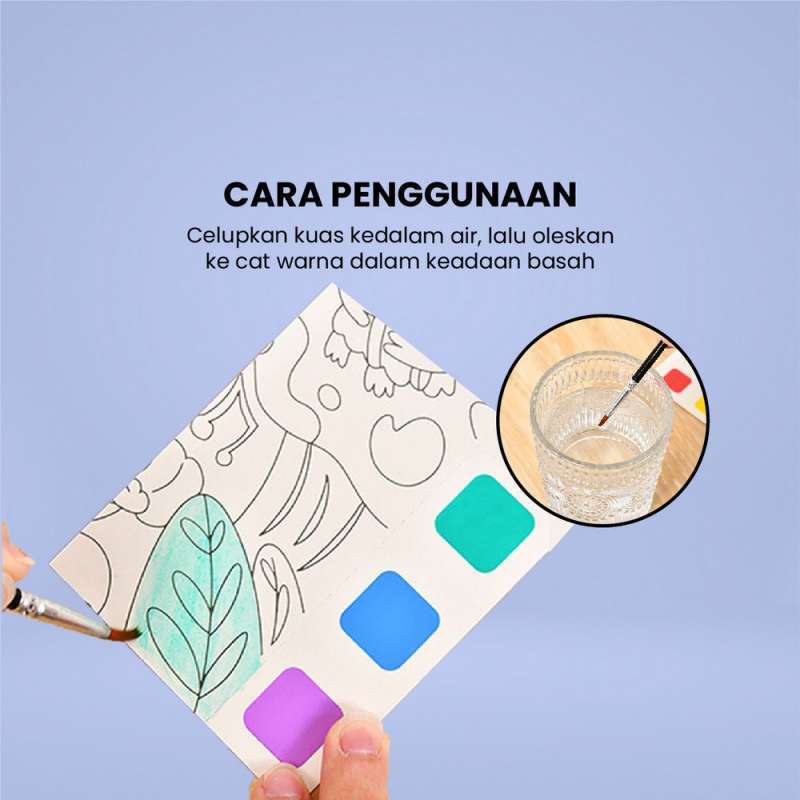 Promo Oem Sk-a56 Buku Gambar Mewarnai Buku Lukis Cat Air Set Free Kuas ...
