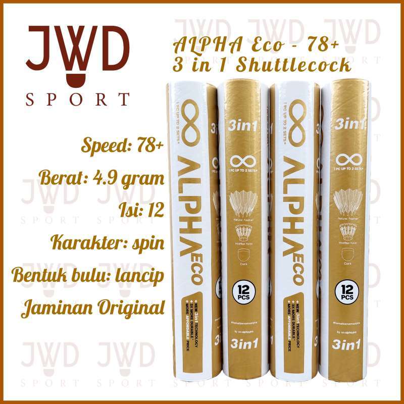 Jual Alpha 3 In 1 Shuttlecock Isi 12 Per Slop Kok Badminton Bulutangkis ...
