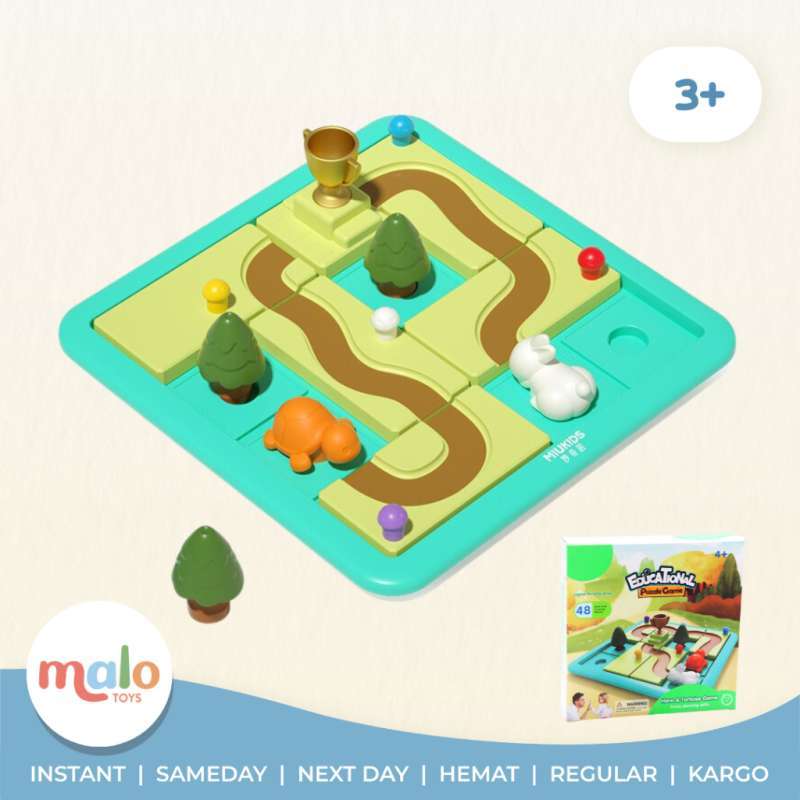 Jual MALOTOYS - Turtle & Rabbit Race Logic Game Labirin Kura-Kura Dan ...